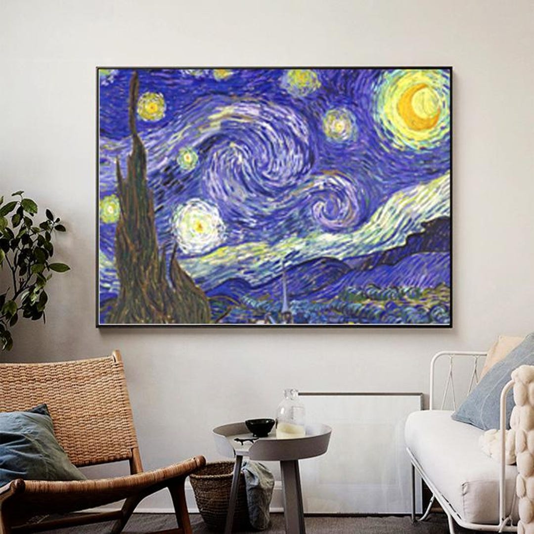 Van Gogh Painting Kit, Starry Night, DIY Oil Paint by Numbers - Etsy