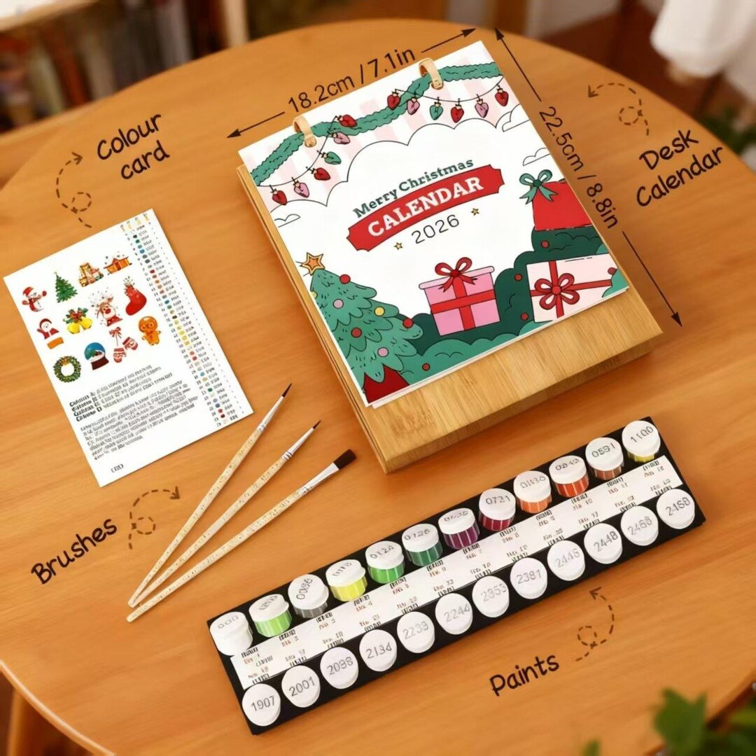 DIY Hand-painted Christmas Calendar Kit, Plant-based Paints - Etsy