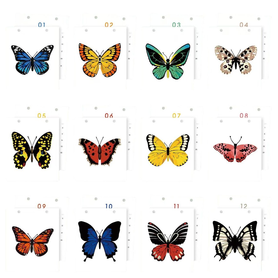 2026 DIY Hand-painted Butterflies Calendar Kit:mini Canvas Art,wall ...