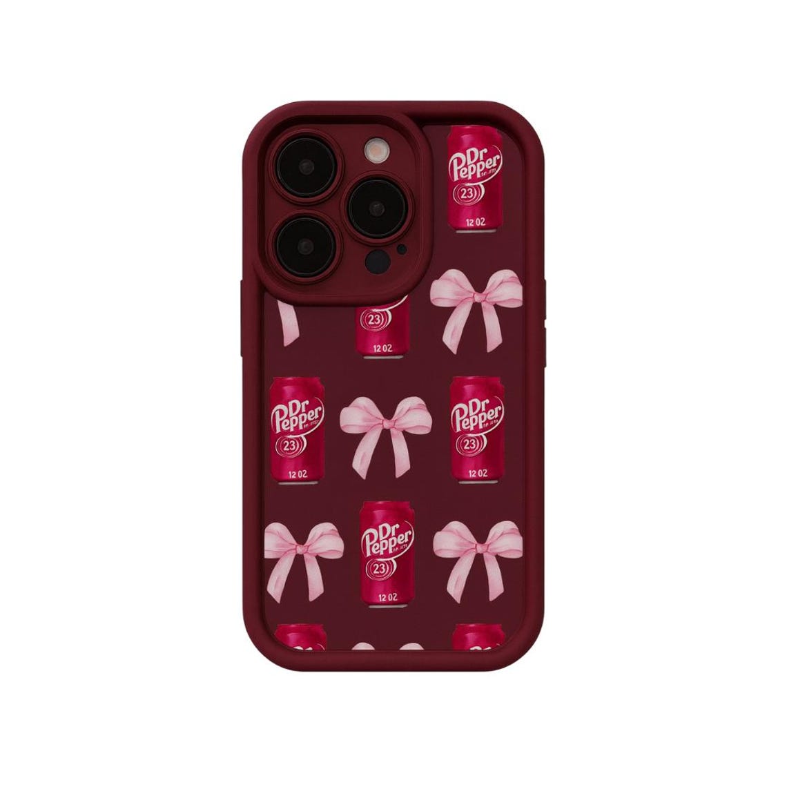 Dr Pepper Phone Case, Retro Soda Can Print iPhone Case, Cute Pink Bow ...