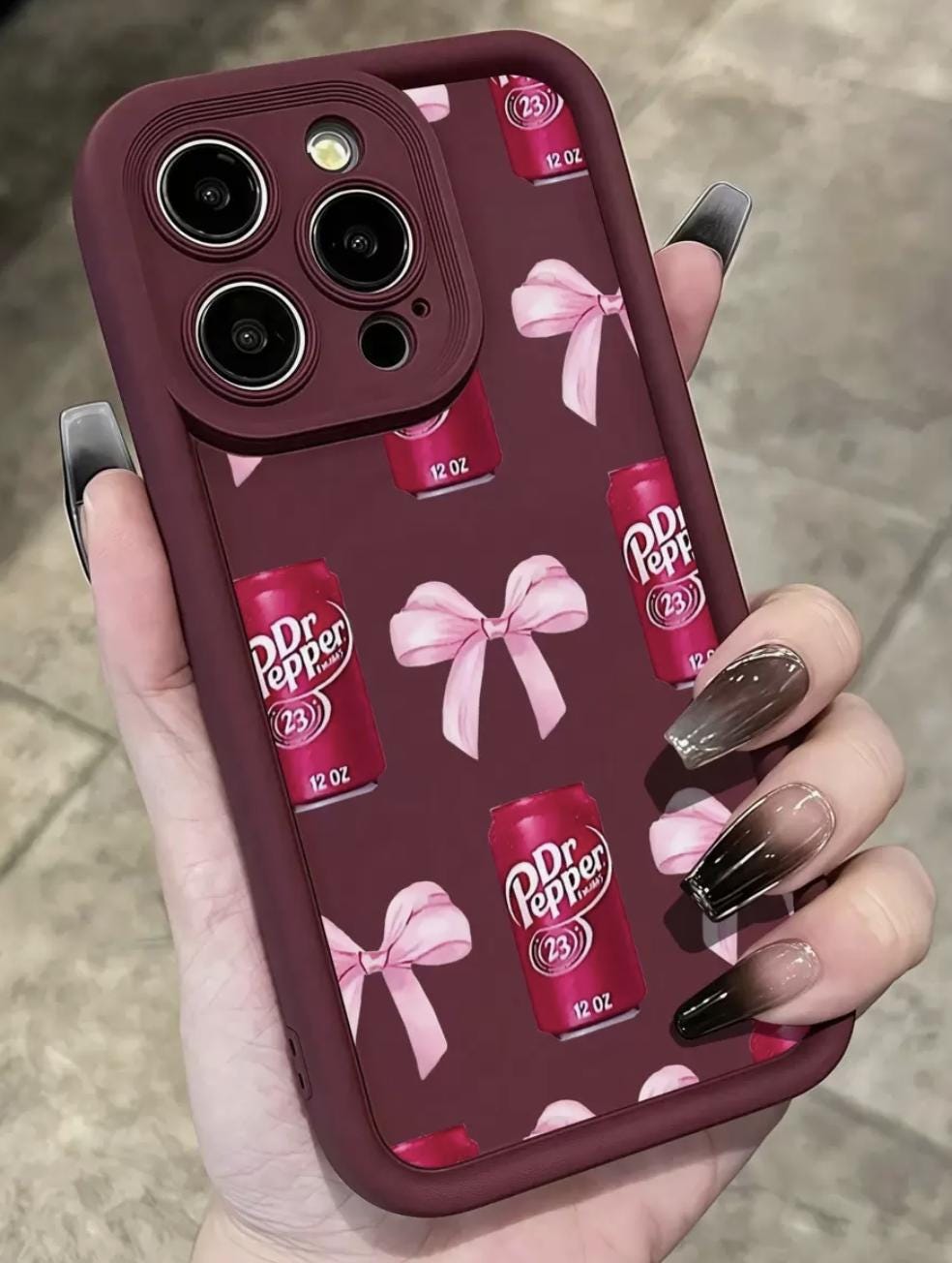 Dr Pepper Phone Case, Retro Soda Can Print iPhone Case, Cute Pink Bow ...