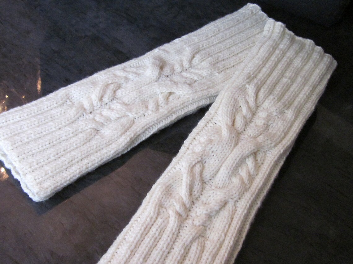 Hand-knitted Legwarmers / Knit Boots Cover With Beautiful Ornament - Etsy