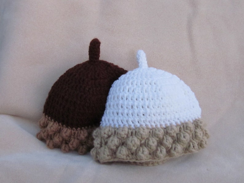 Custom Order. Crochet Acorn Hat, Photo Prop Beanie, Christmas Gift ...