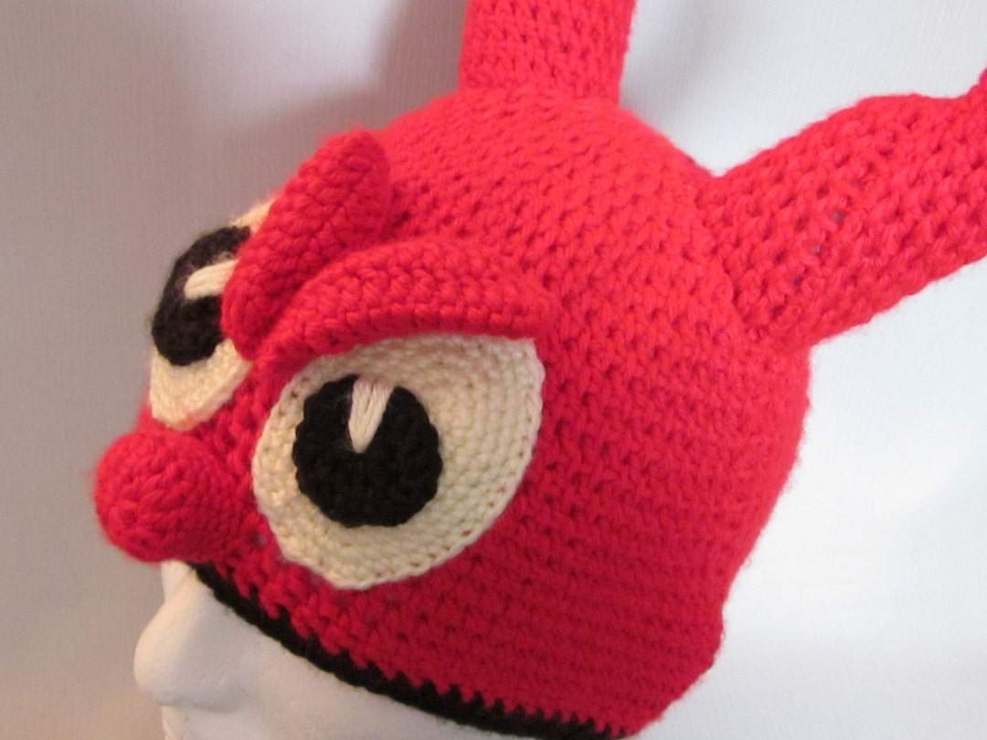 Crochet Devil Hat With Horns, Earflap Hat, Crochet Beanie, Renaissance ...