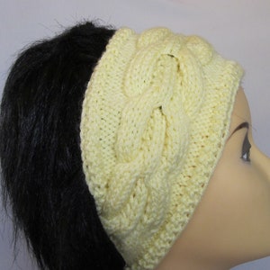 Hand Knitted Yellow Head Band With Beautiful Ornament - Etsy
