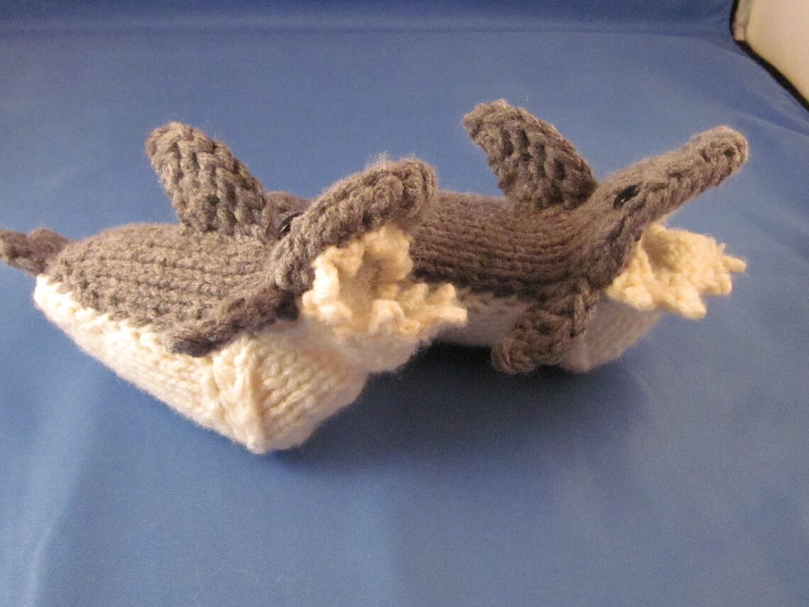 Custom Order. Handmade Crocheted-knitting Shark Slipper/socks - Etsy