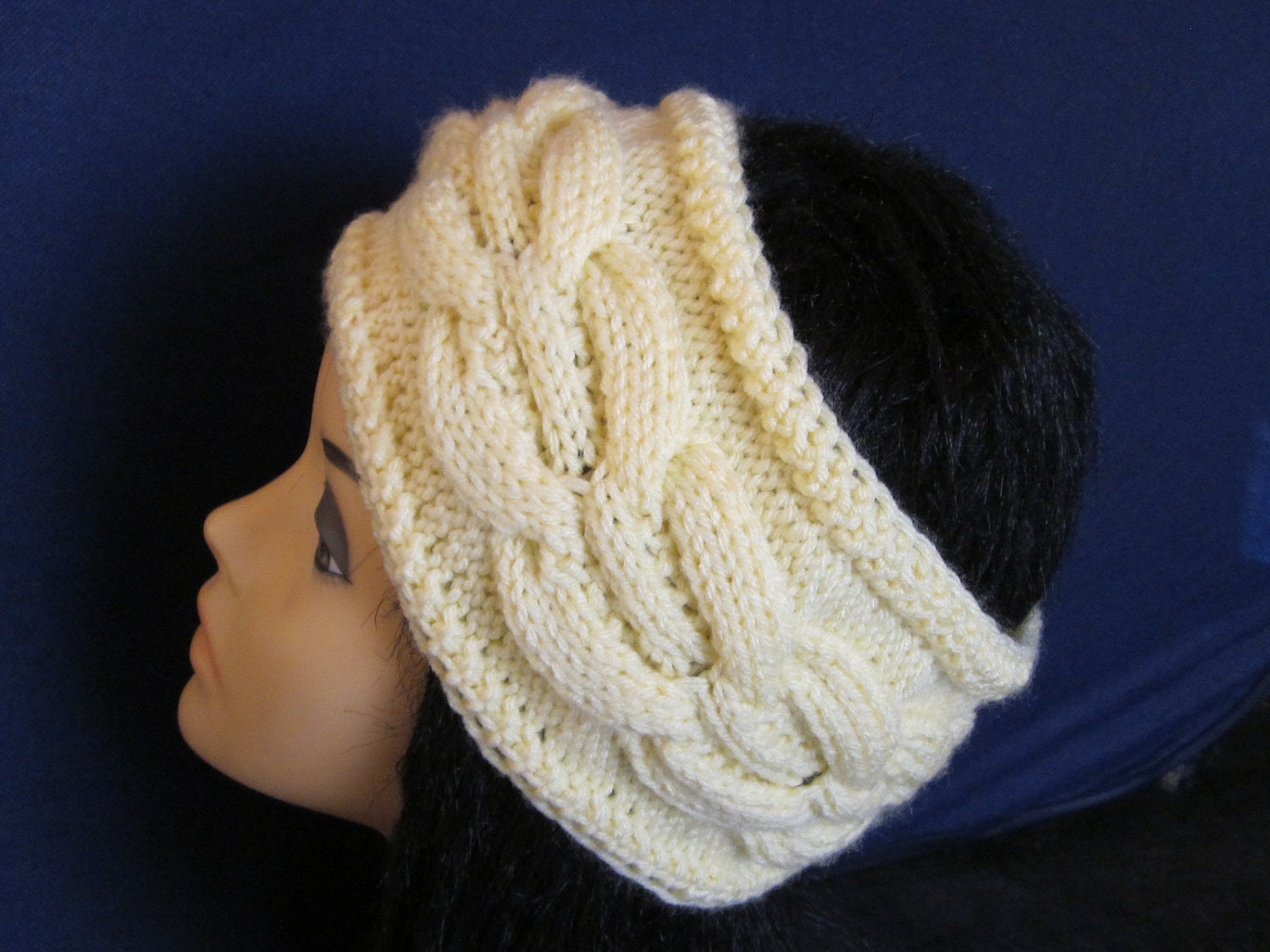 Hand Knitted Yellow Head Band With Beautiful Ornament - Etsy