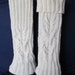Hand-knitted Legwarmers / Knit Boots Cover With Beautiful Ornament - Etsy