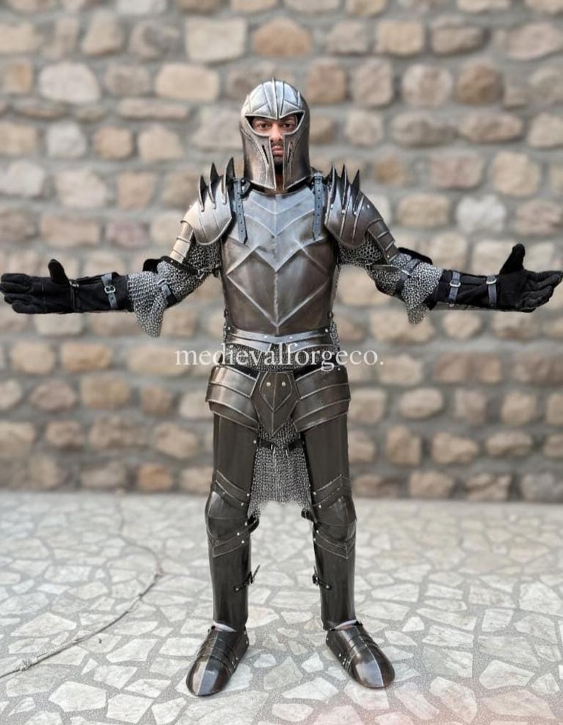 Handmade Medieval Steel Full Body Armor Suit LARP Costume Gothic Knight ...