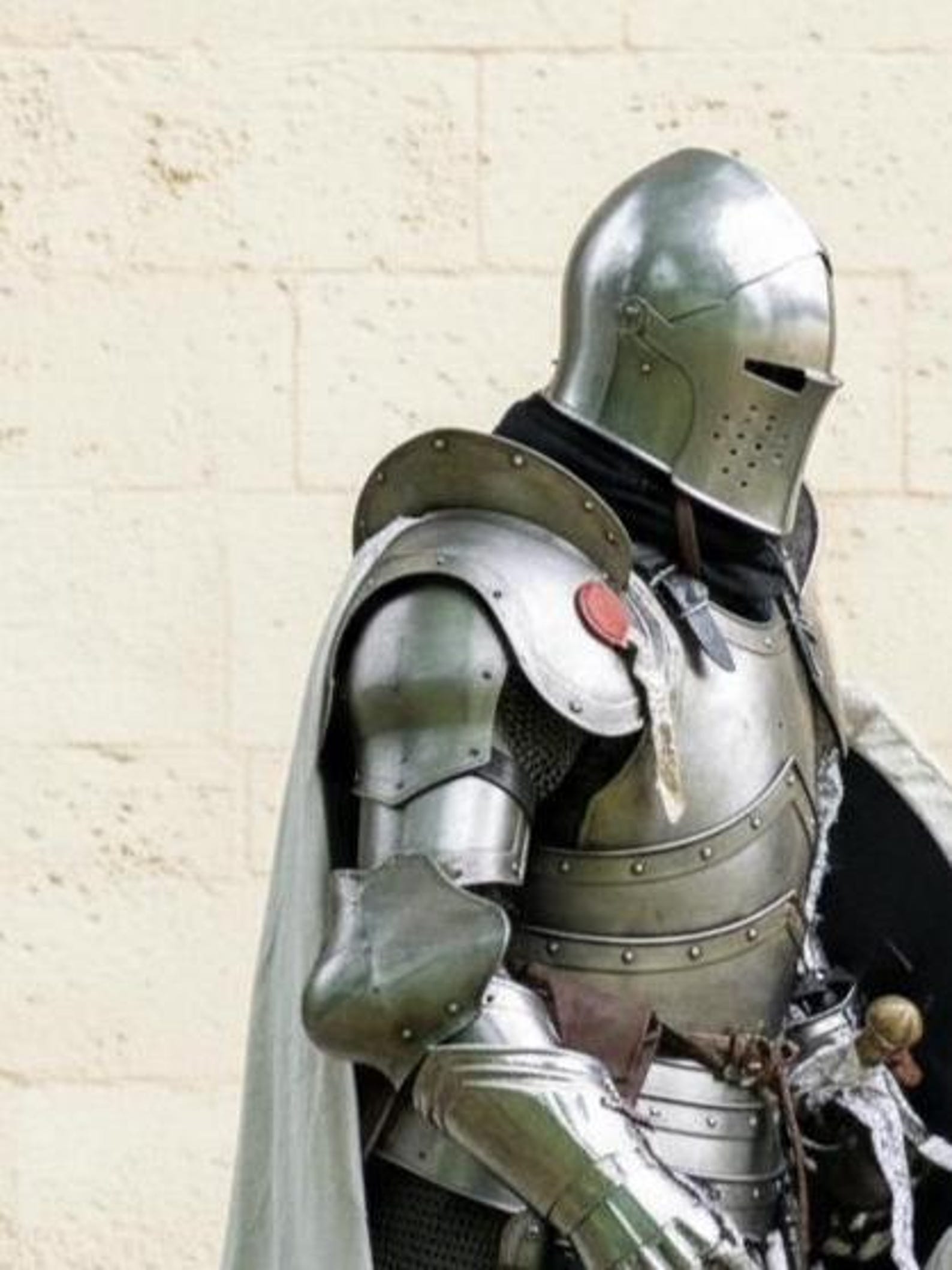 Medieval Knight Barbuta Wearable Armor Steel Crusader Costume for ...