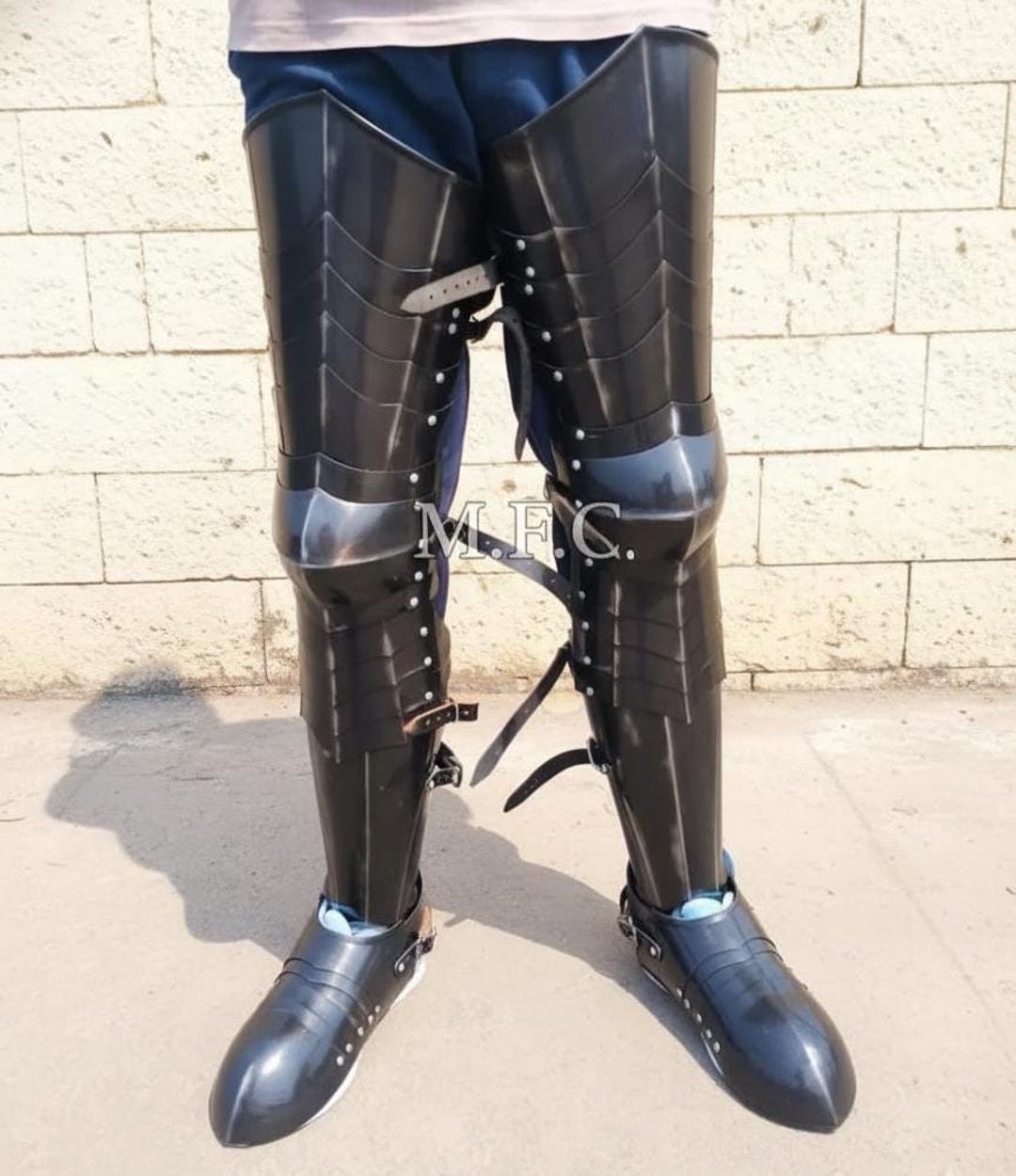 Medieval Full Leg Armor Set With Sabatons Gothic Greaves & Poleyns LARP ...