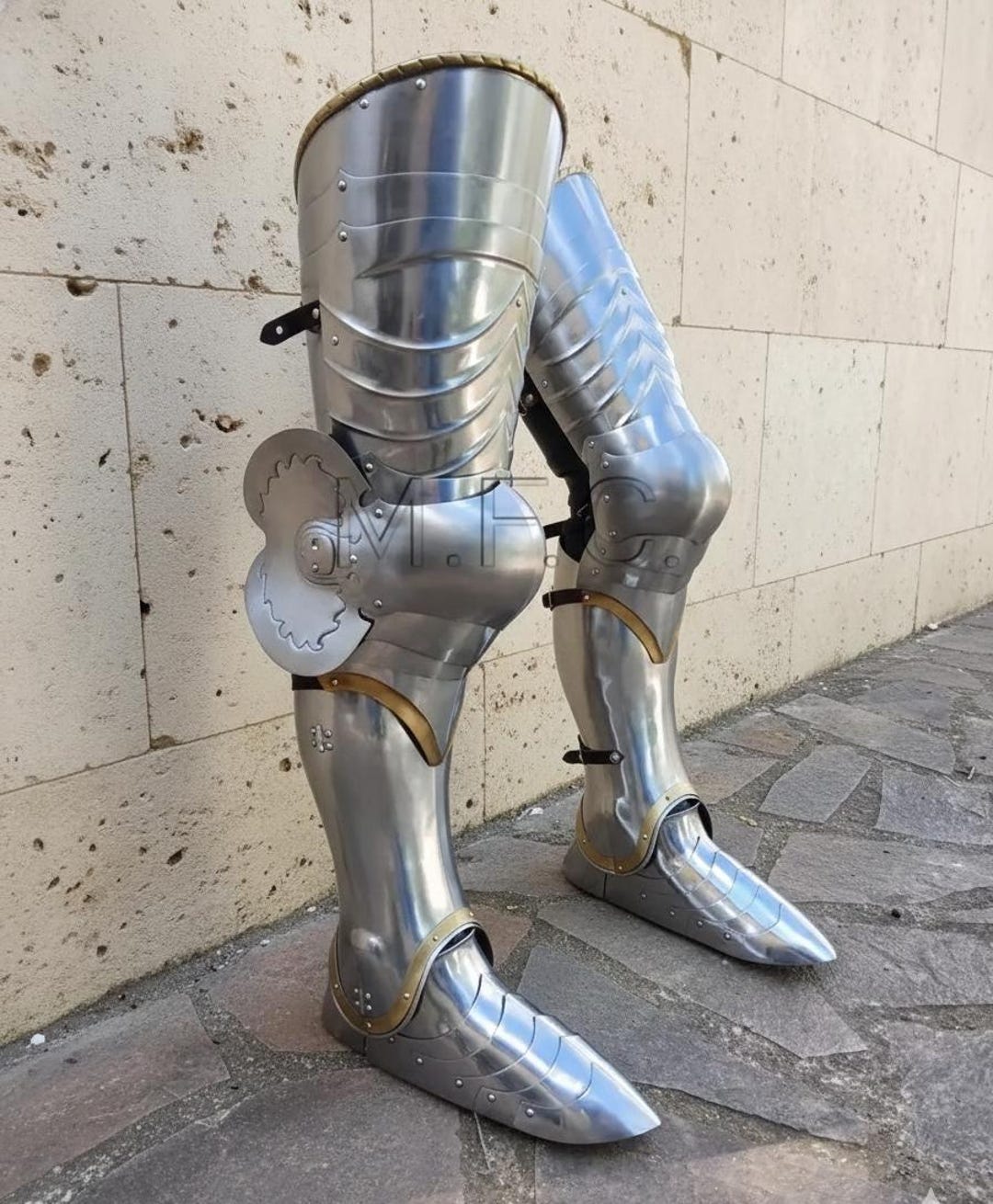 Medieval Knight Steel Leg Armor Set Full Greaves & Sabatons Wearable ...