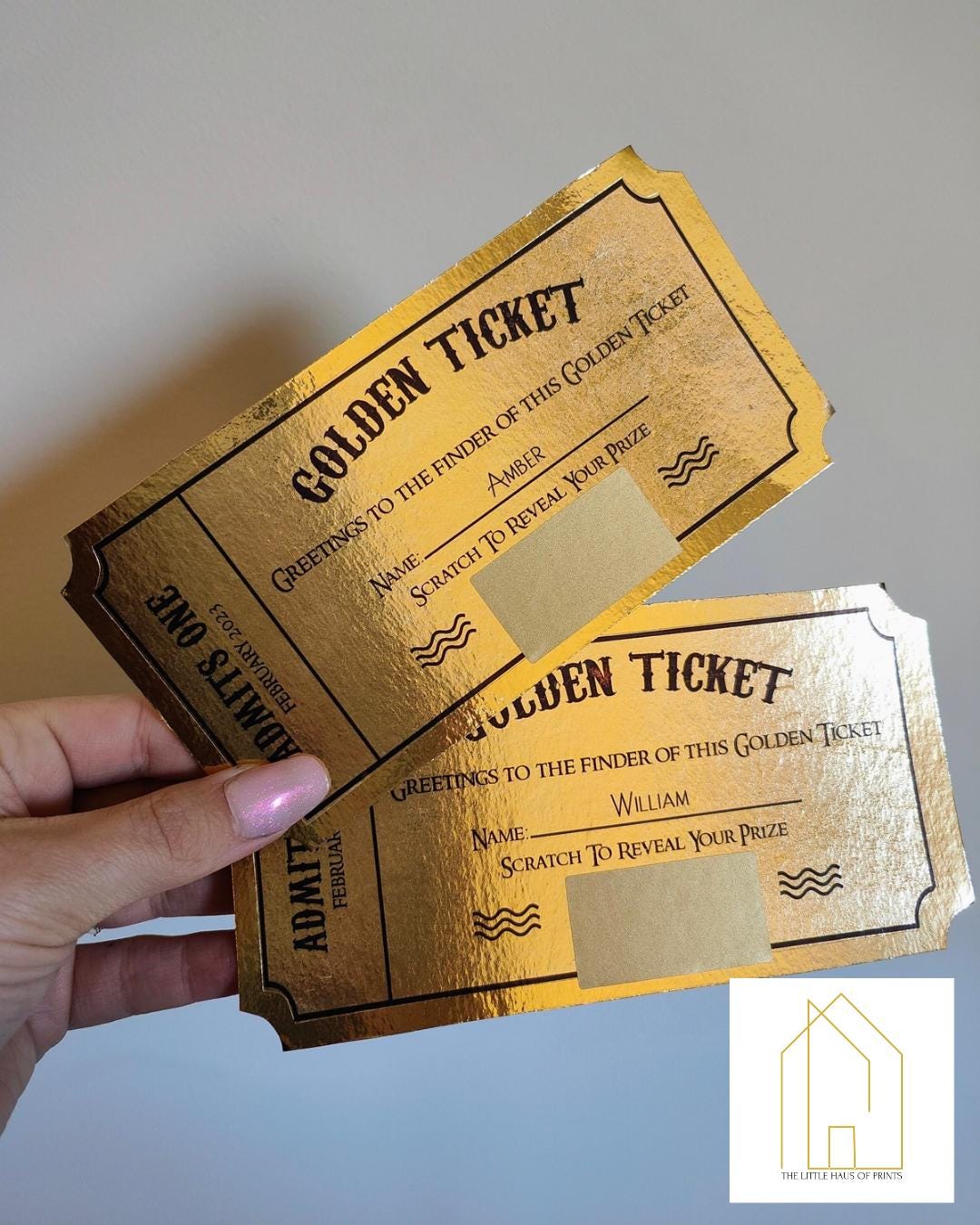 Personalised Golden Ticket Scratch Off: Surprise Gift Reveal - Etsy
