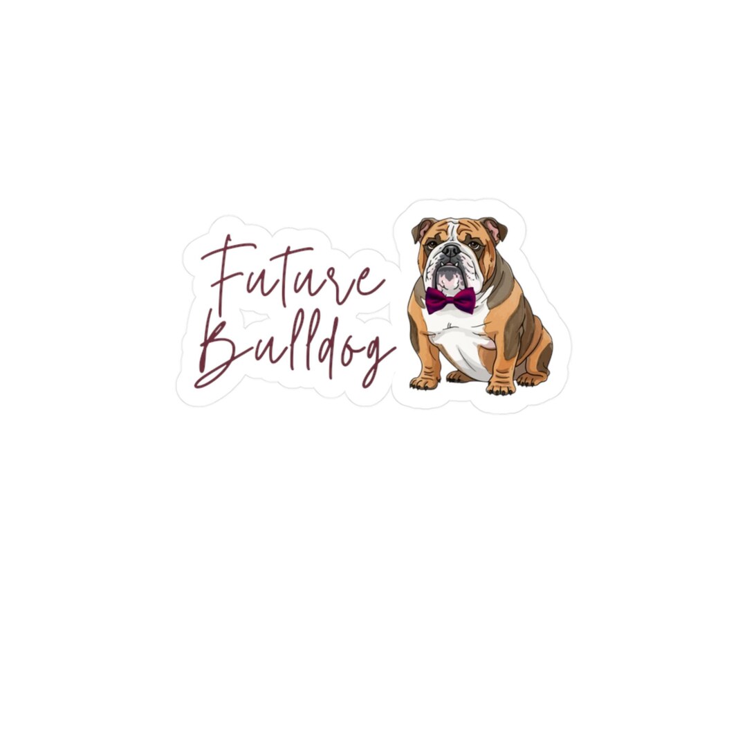 Future Bulldog Vinyl Decal | Bulldog Sticker - Etsy