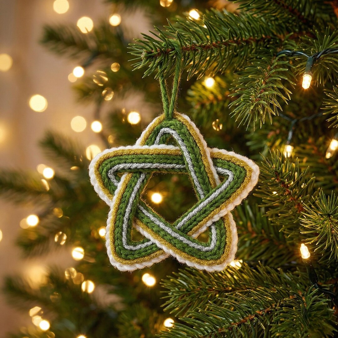 Interwoven Christmas Star Crochet Ornament Pattern – Holiday Decor ...
