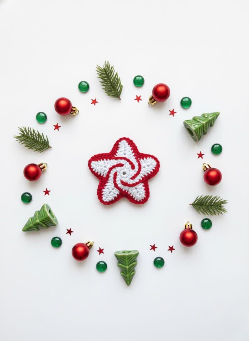 Christmas 3D Star Ornament Pattern PDF - Xmas Tree Decoration (instant ...