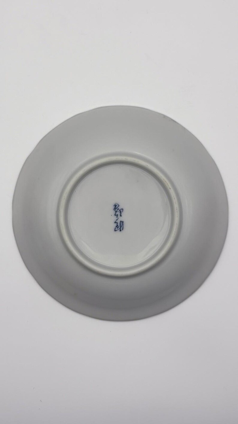 Vintage Japanese Arita Porcelain Plate – Blue & White Hand-painted ...