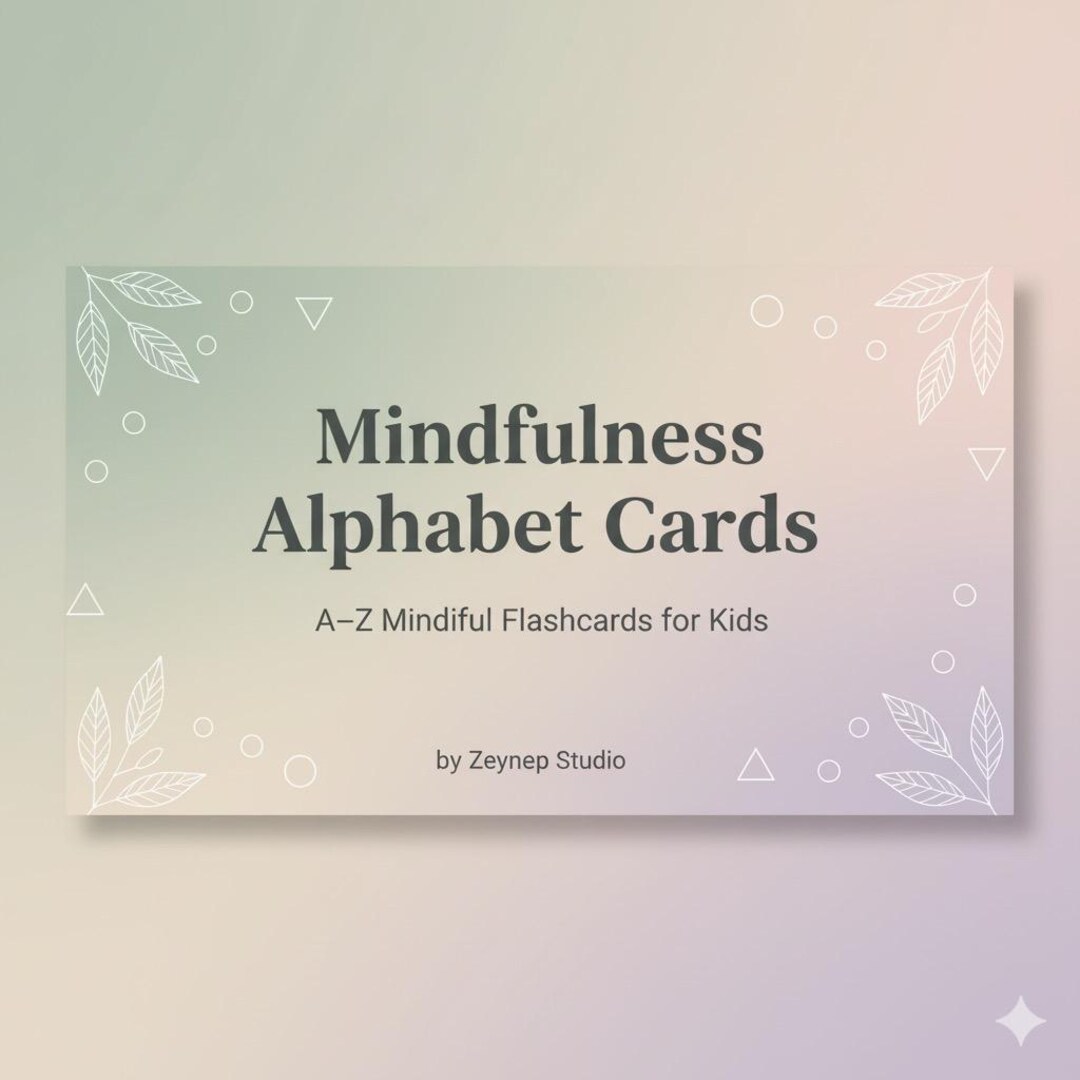Mindfulness A-Z Alphabet Cards for Kids & Adults - Etsy