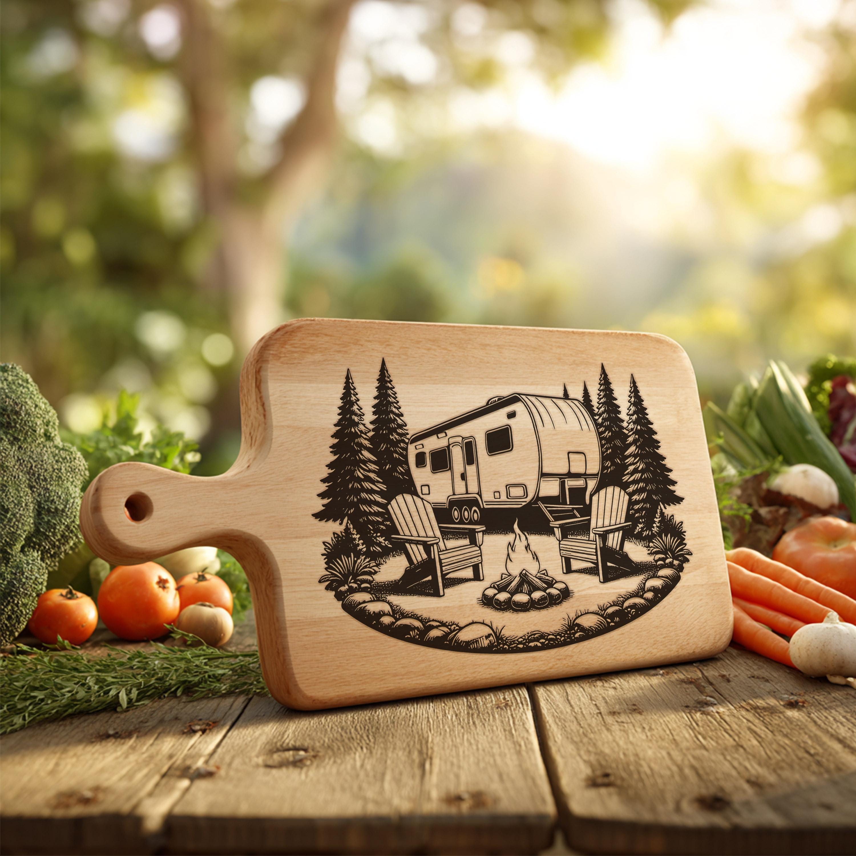 Campfire Camper SVG PNG, Laser Engraving Design (digital Download) - Etsy