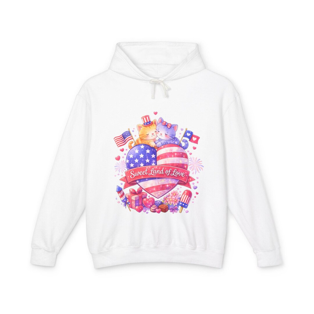 Valentine's Day X 4th of July Hoodie | Heart & Stars Holiday Mashup - Etsy
