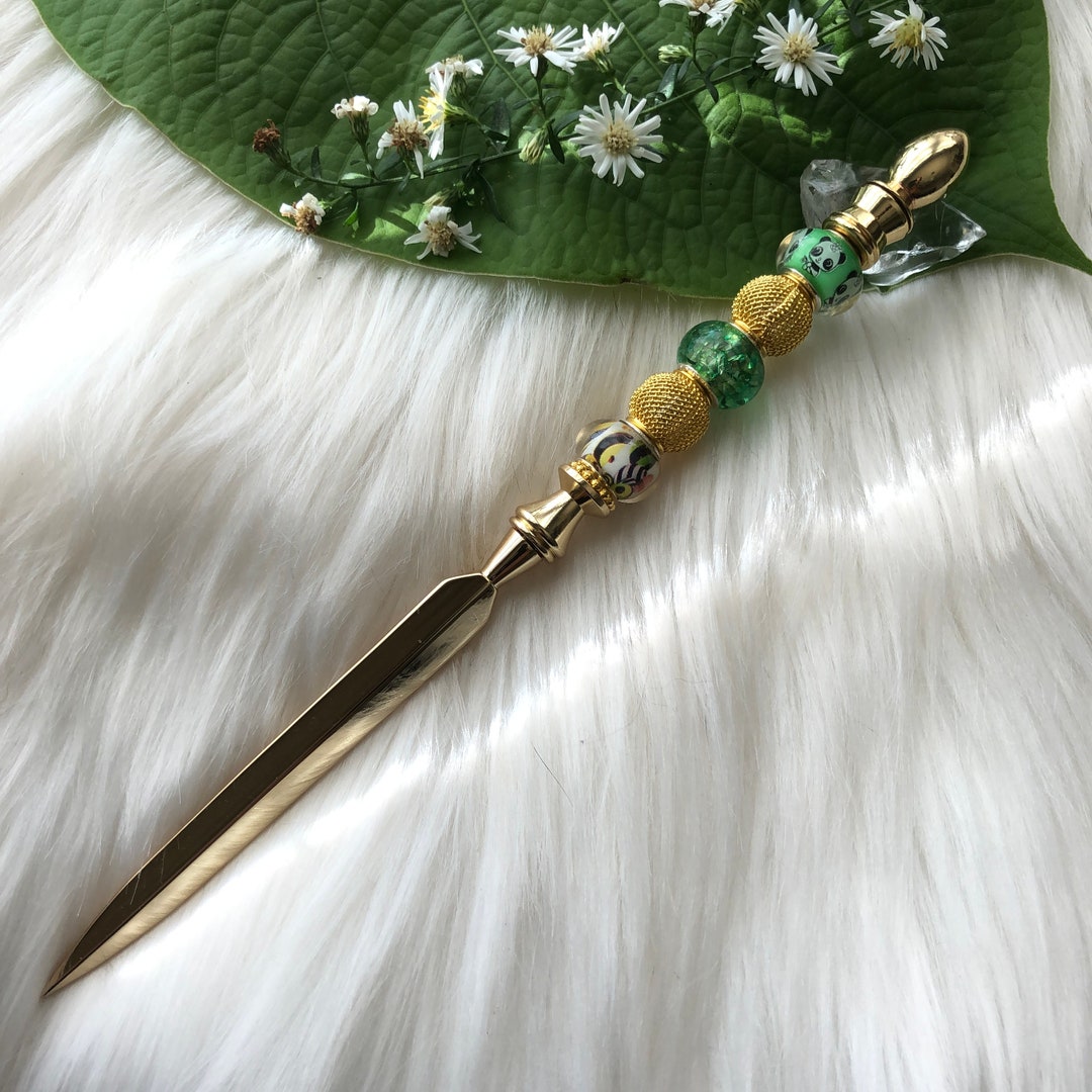 Beaded Letter Opener Stylish Gold Beadable Letter Opener One-of-a-kind ...