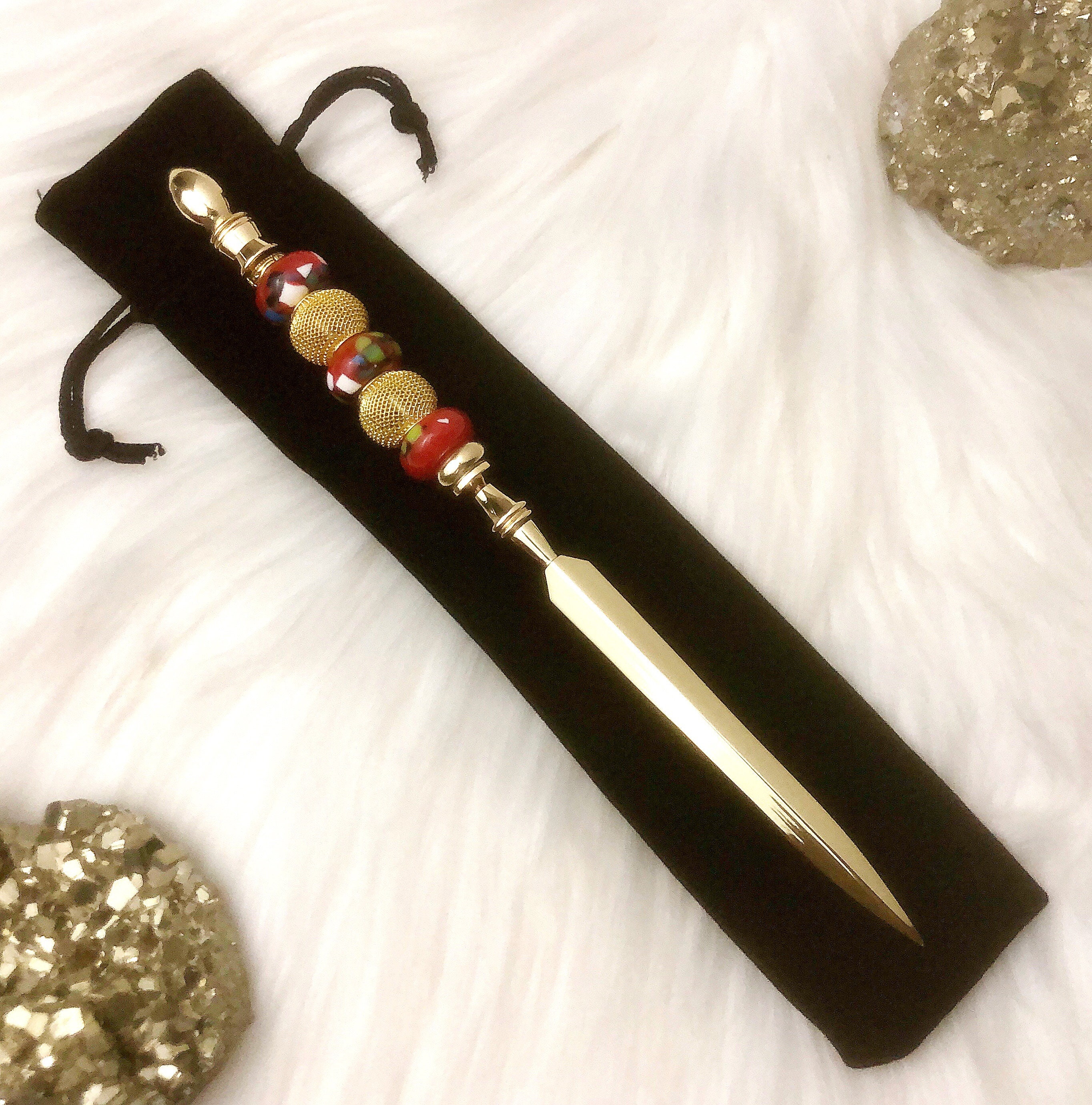 Beaded Gold Letter Opener One-of-a-kind Beadable Gift Idea - Etsy Canada