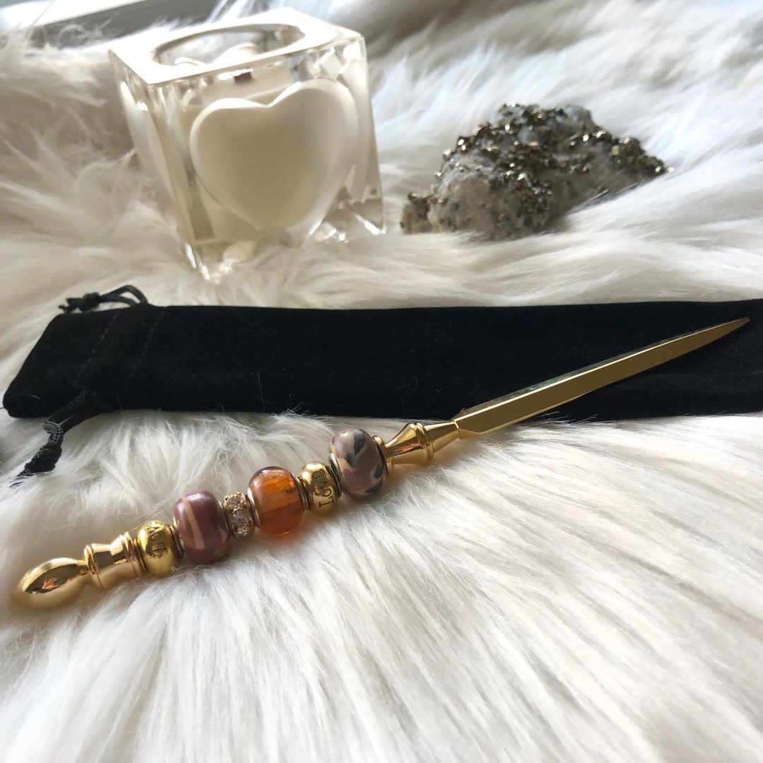 Beaded Gold Letter Opener One-of-a-kind Beadable Letter Opener Gift ...