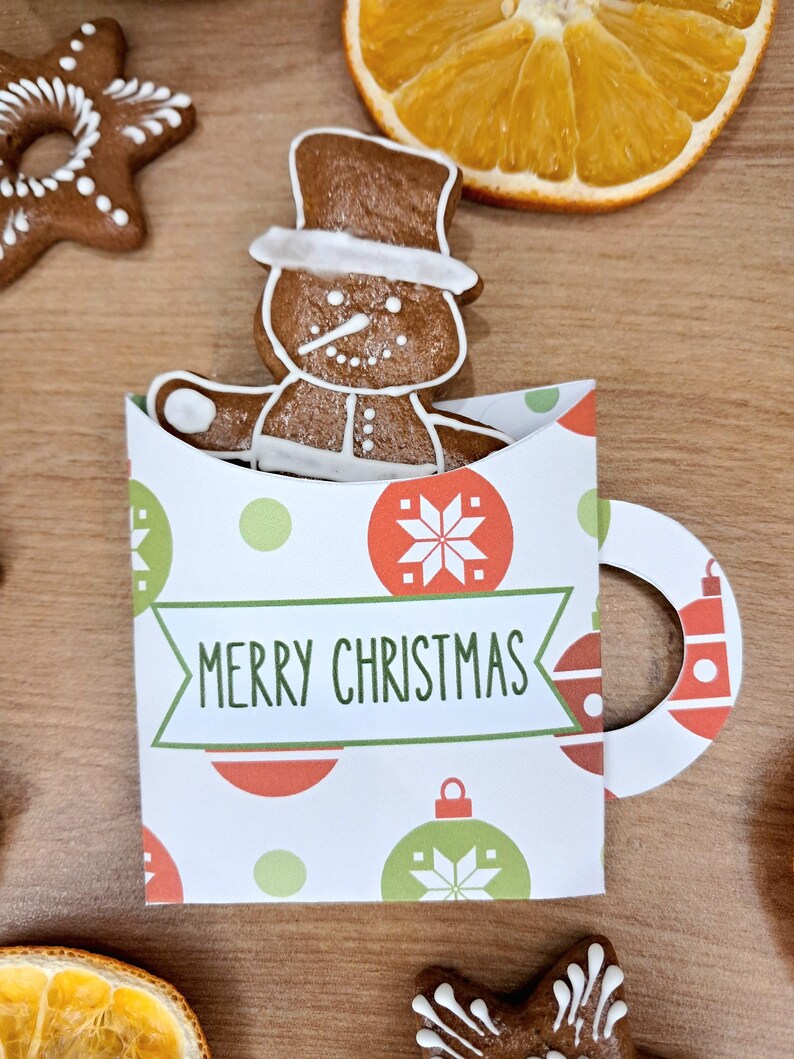 Printable Christmas Tea Cup Gift Template | DIY Paper Craft (PDF) - Etsy