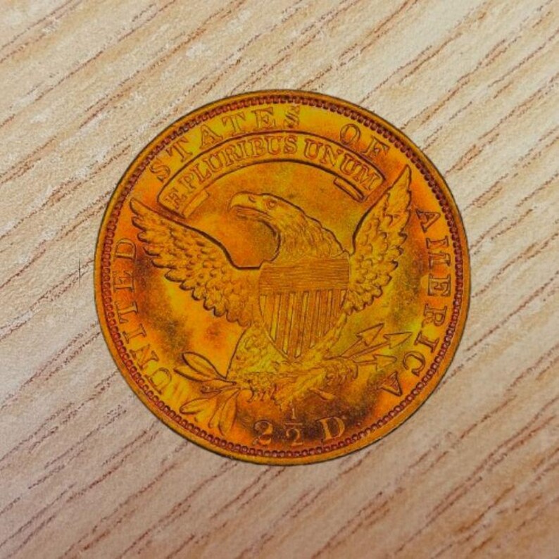 1831 Quarter Eagle Coin – Gold Tone Eagle Design-collectible US Rare ...