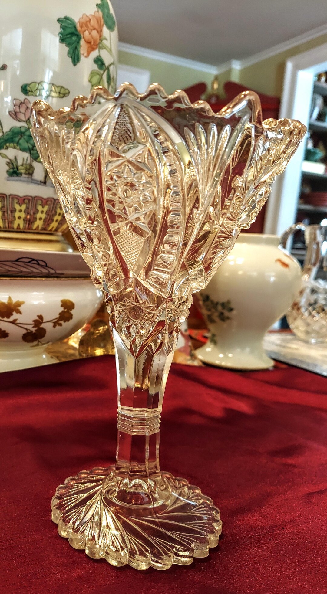 Late 19th-century Imperial Glass Co. Pinwheel, and Hobstar Design. - Etsy