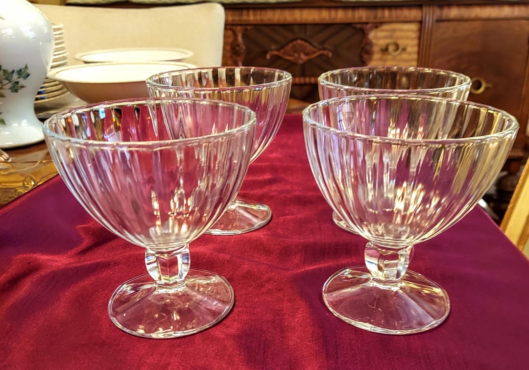 Cristal D'arques Durand France Crystal Dessert Bowls. - Etsy