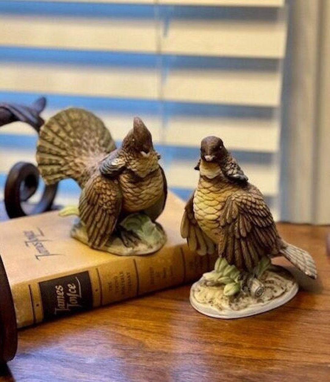Vintage Lefton China Ruffed Grouse, Handpainted Bisque Porcelain ...