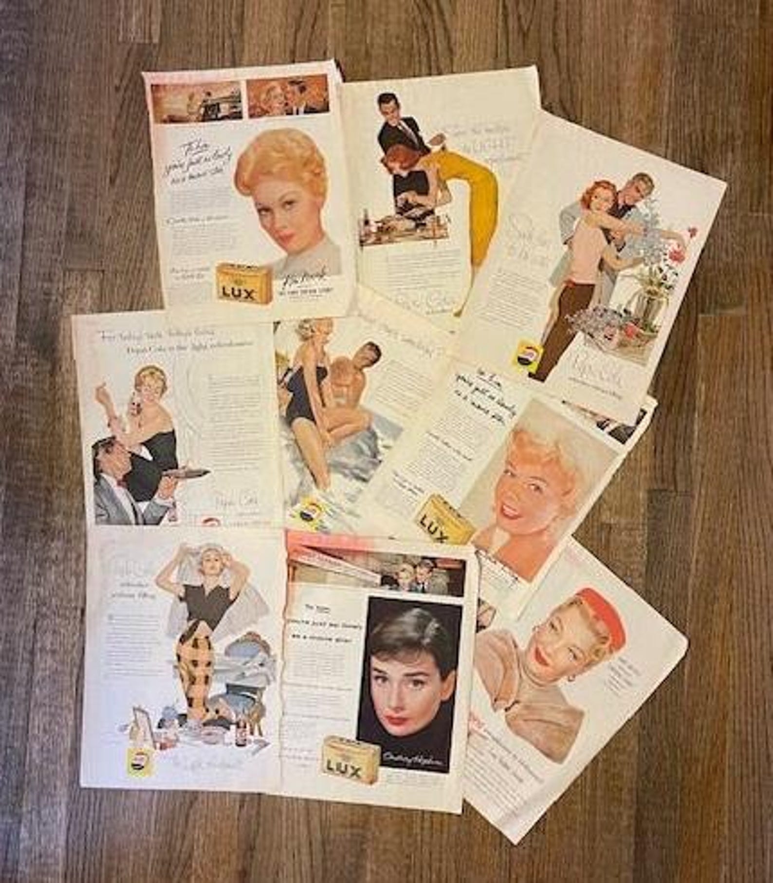 1950s Magazine Ads, Pepsi-cola, Lux Soap, Audrey Hepburn, Doris Day ...