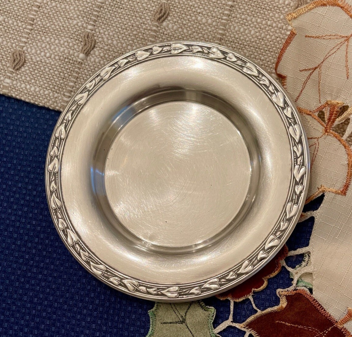 Vintage Wm A. Rogers Silverplate Canape Plate, Meadowbrook Pattern ...