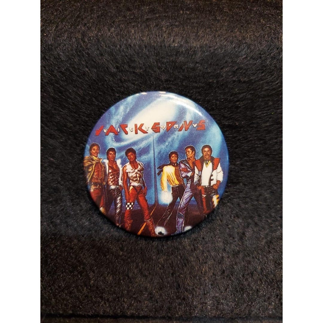 Vintage Jackson 5 Victory Tour 1984 Button Pinback 80s Concert Pin 1.5 ...