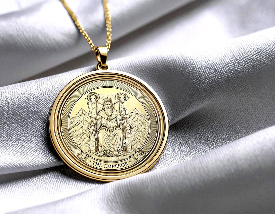 The Emperor Tarot Card Necklace , Protection and Power Amulet - Etsy