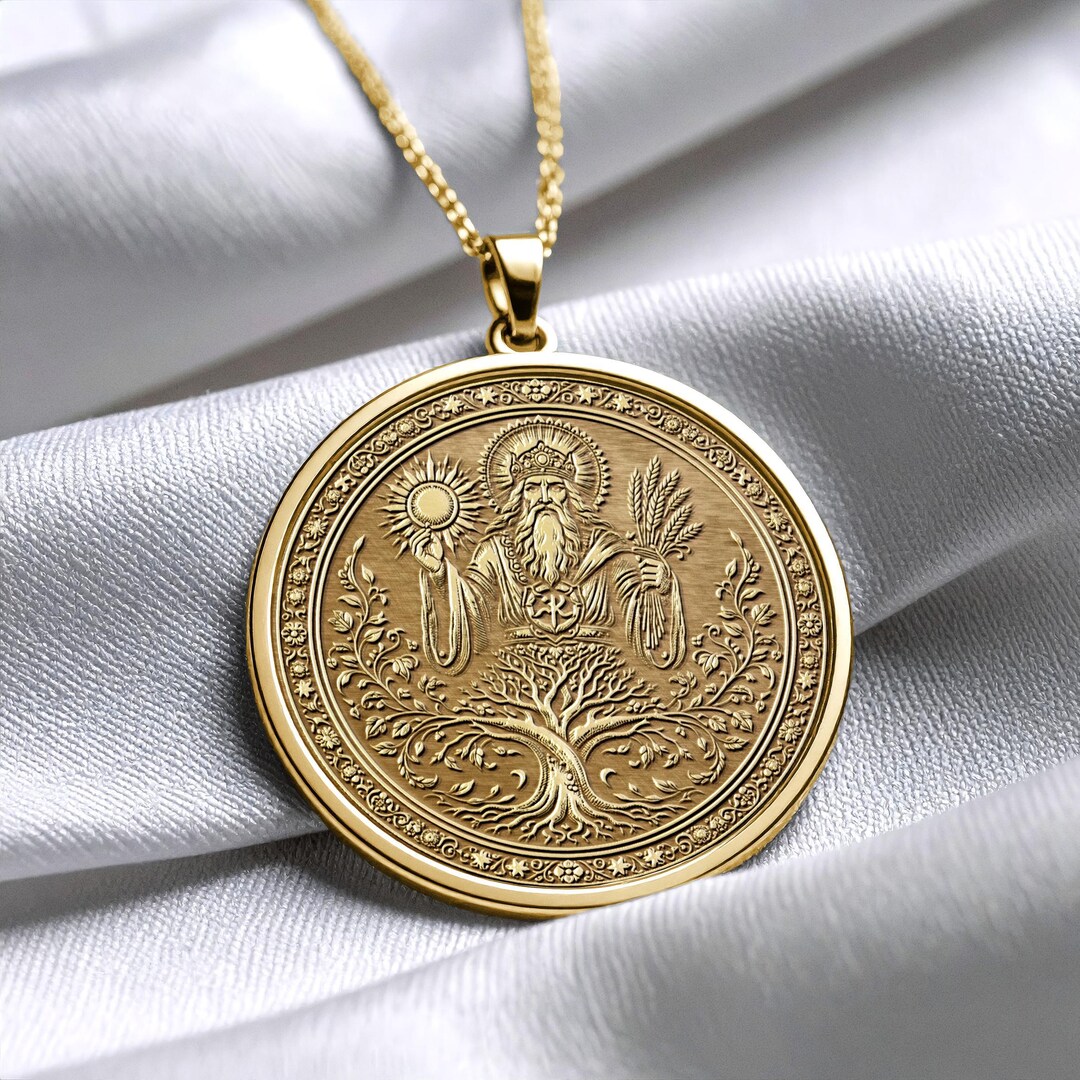 Slavic God Rod Necklace: Tree of Life Medallion -120 - Etsy
