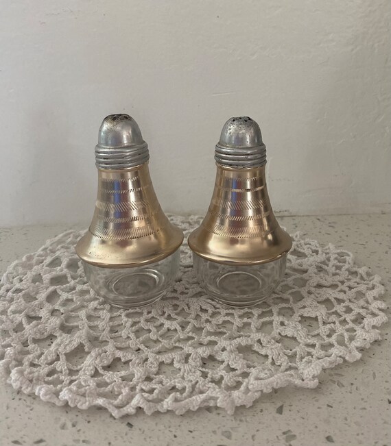 Mid Century Rose Gold Salt Pepper Etsy Canada