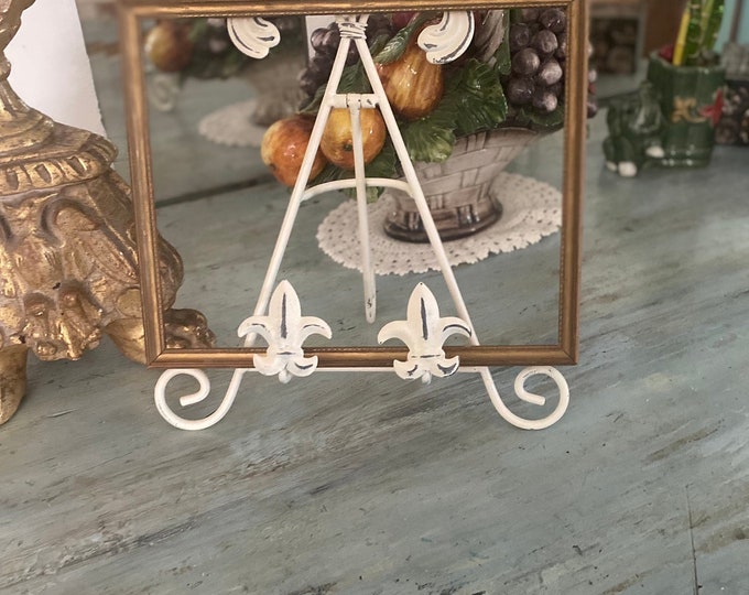 Art Easel Table Top Stand Metal Art Stand Fleur-de-lis Accents Photo ...