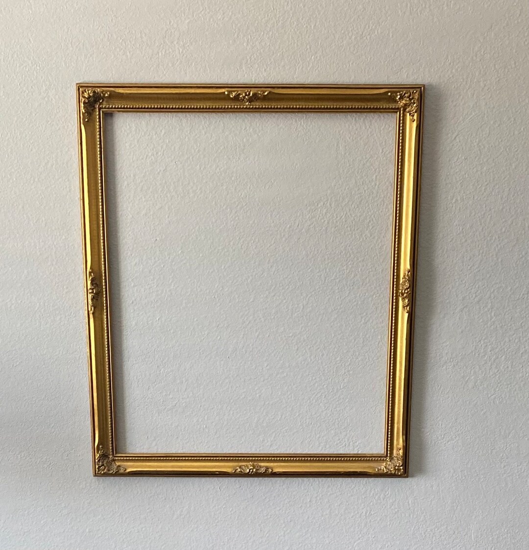 Ornate Gilt Wood Open Frame Large Empty Gold Frame - Etsy