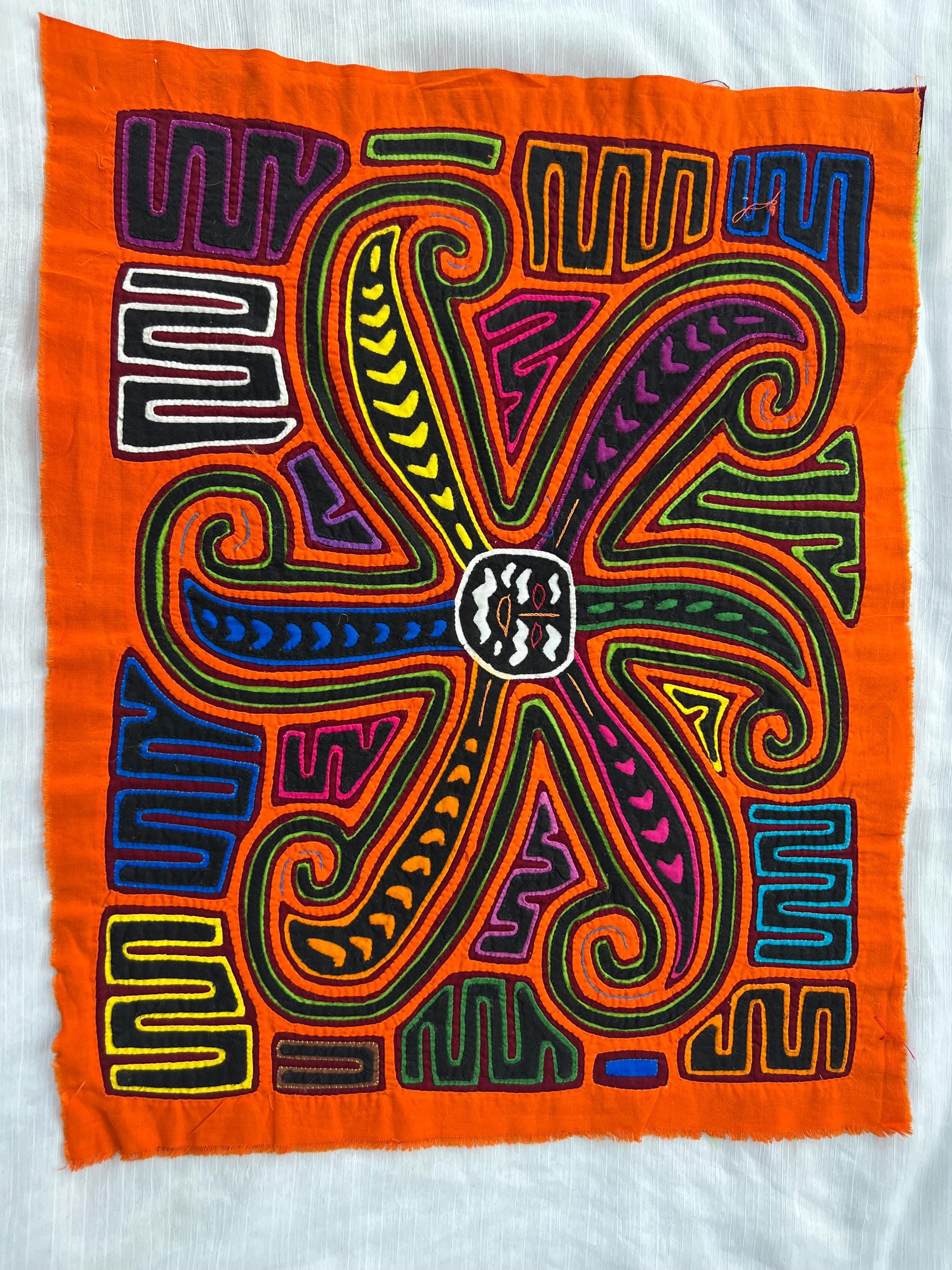 Vintage Guna Mola Textile Panel: Handcrafted Reverse Appliqué, Panama ...