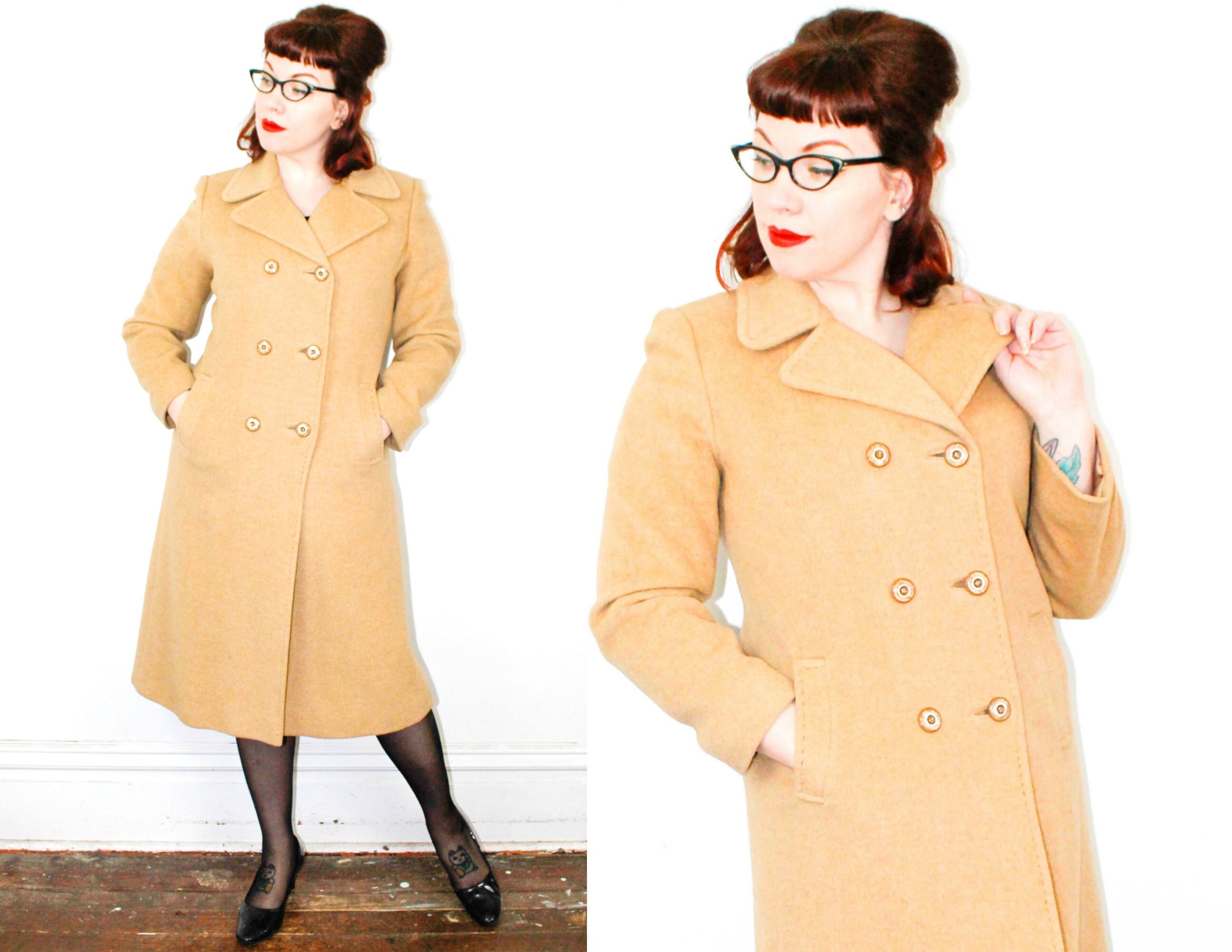 Chanterelle . classic 1950s camel hair coat . md / medium