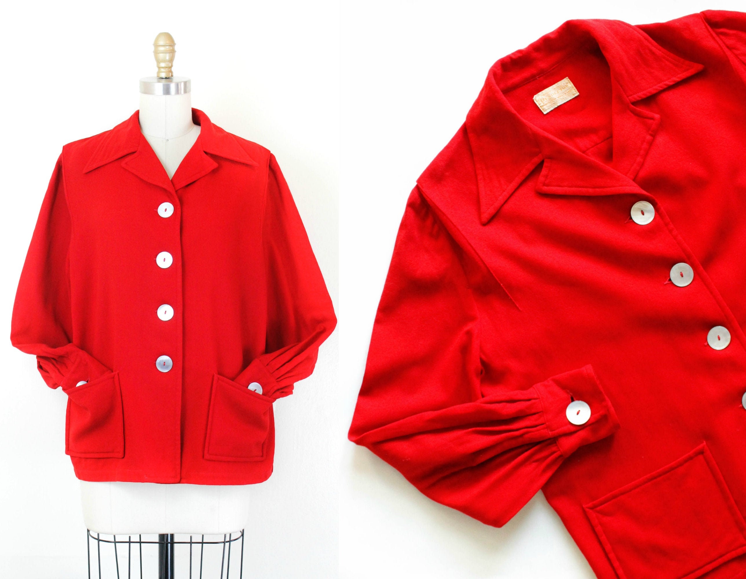 Vintage Pendleton 49er // Red Letter Day 1950s red flannel Pendleton ...