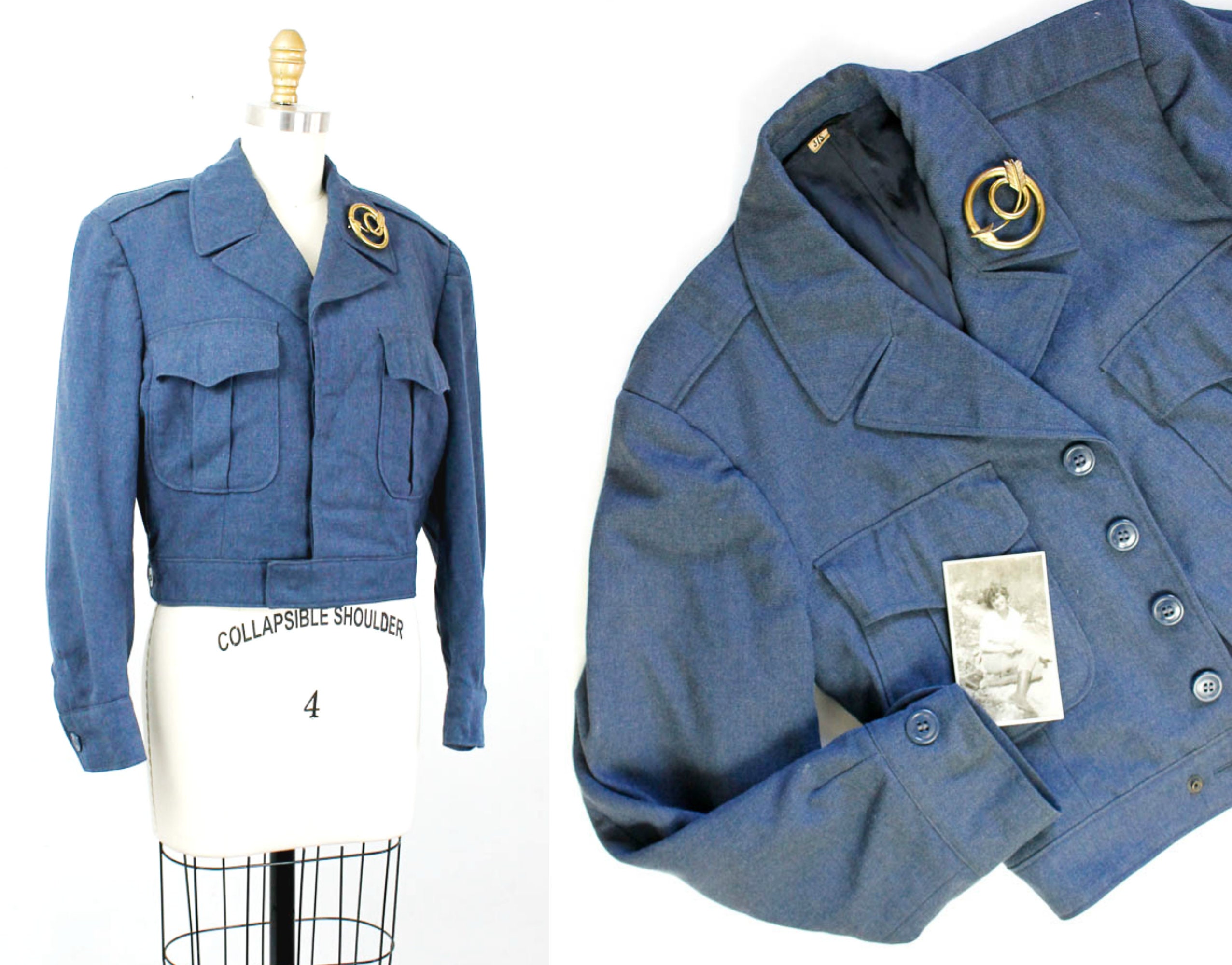 Vintage 1940s USAF jacket // early issue Air Force blues dress uniform ...