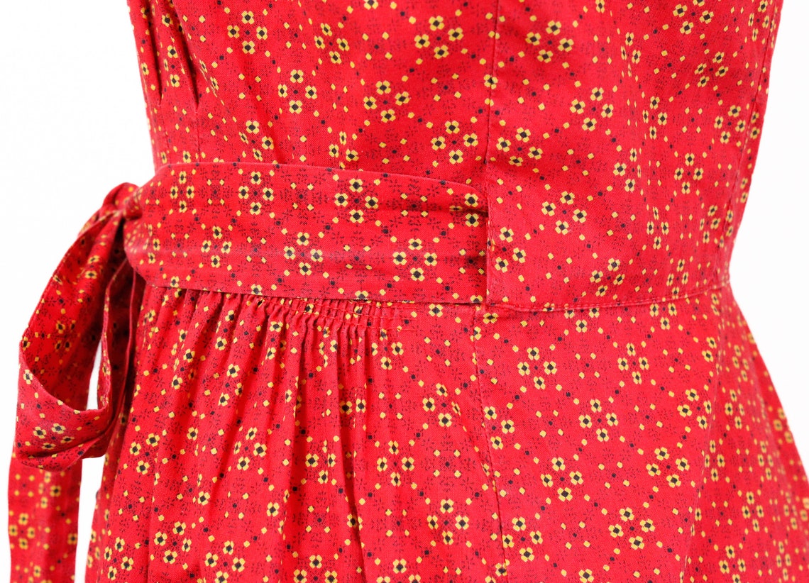 1950s Swirl Dress // County Fair Vintage 1950s Red Ditsy Print - Etsy