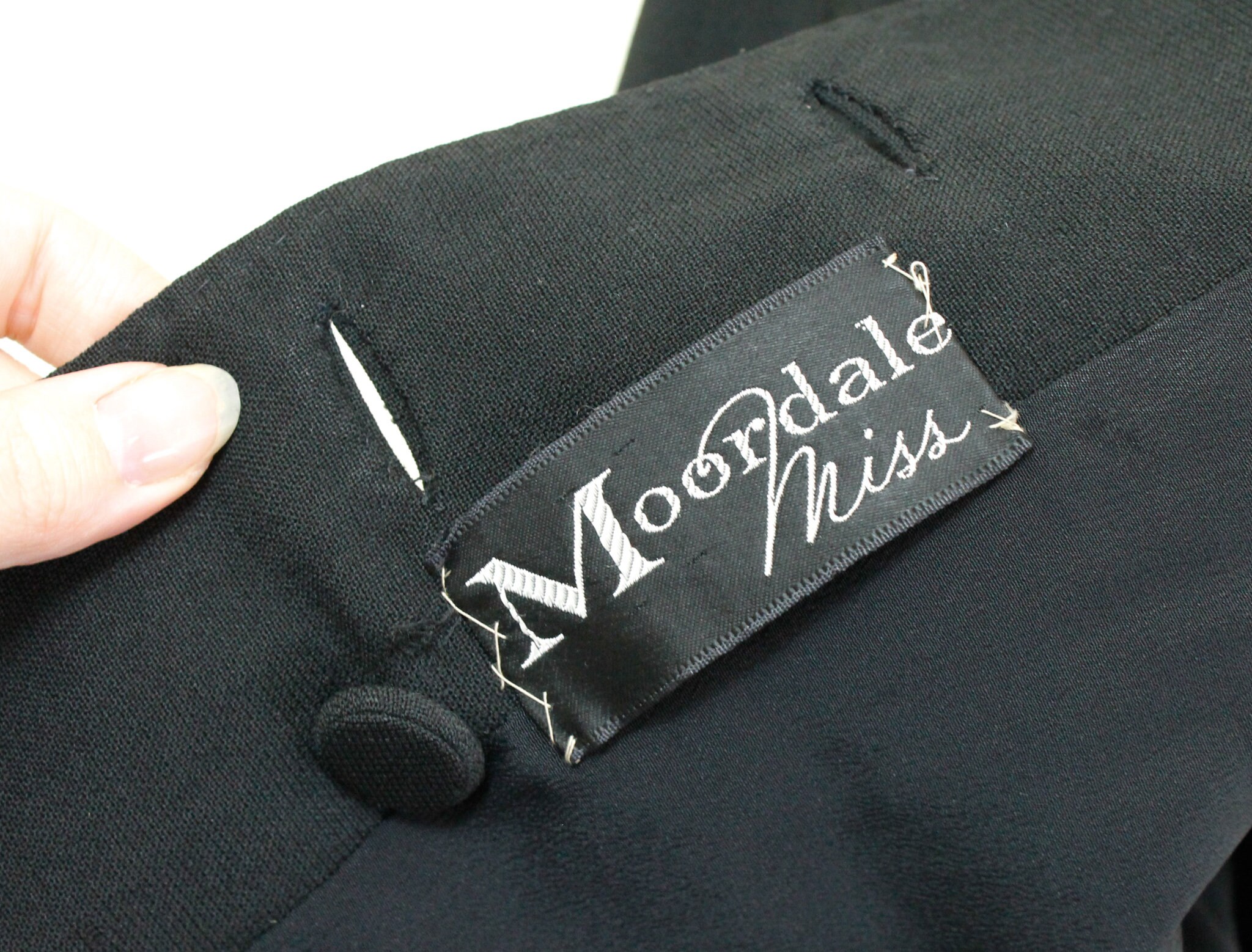 Wit and Wisdom // 1950s black wool New Look suit jacket by Moordale Md Lg