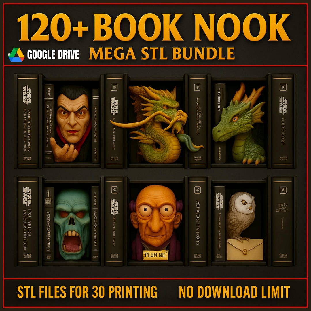120+ Book Nook STL Mega Pack | 3D Printable Dioramas | Fantasy & Movie ...