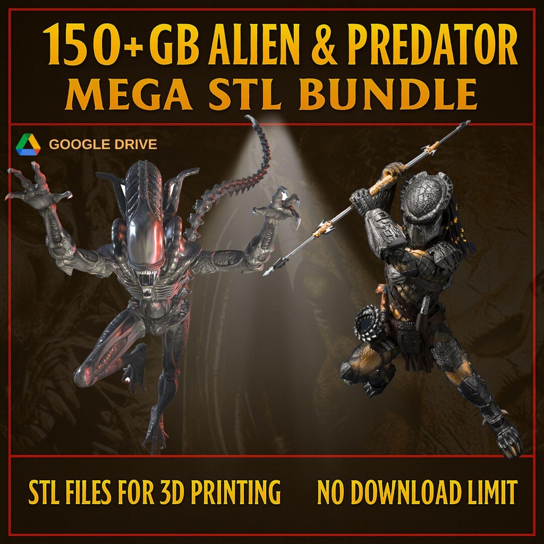 Alien Vs Predator 3D STL Mega Pack: 150GB Horror Models (3D Printable ...