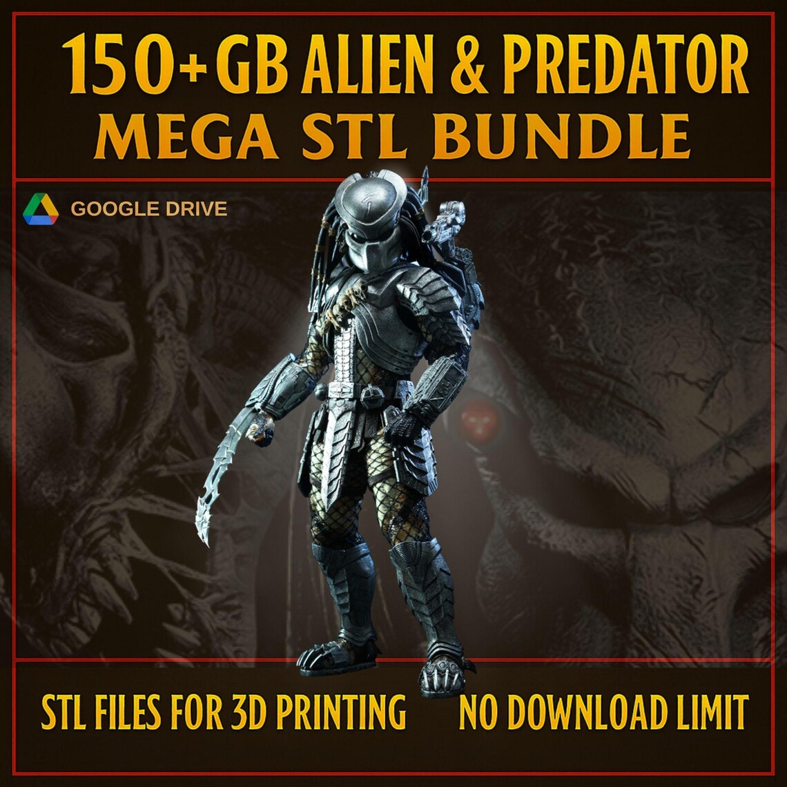 Alien Vs Predator 3D STL Mega Pack: 150GB Horror Models (3D Printable ...