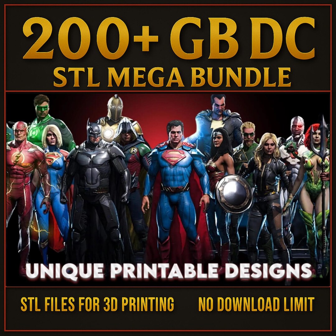 DC Superhero STL Mega Pack: Impressão 3D de Figuras, Bustos e Dioramas ...